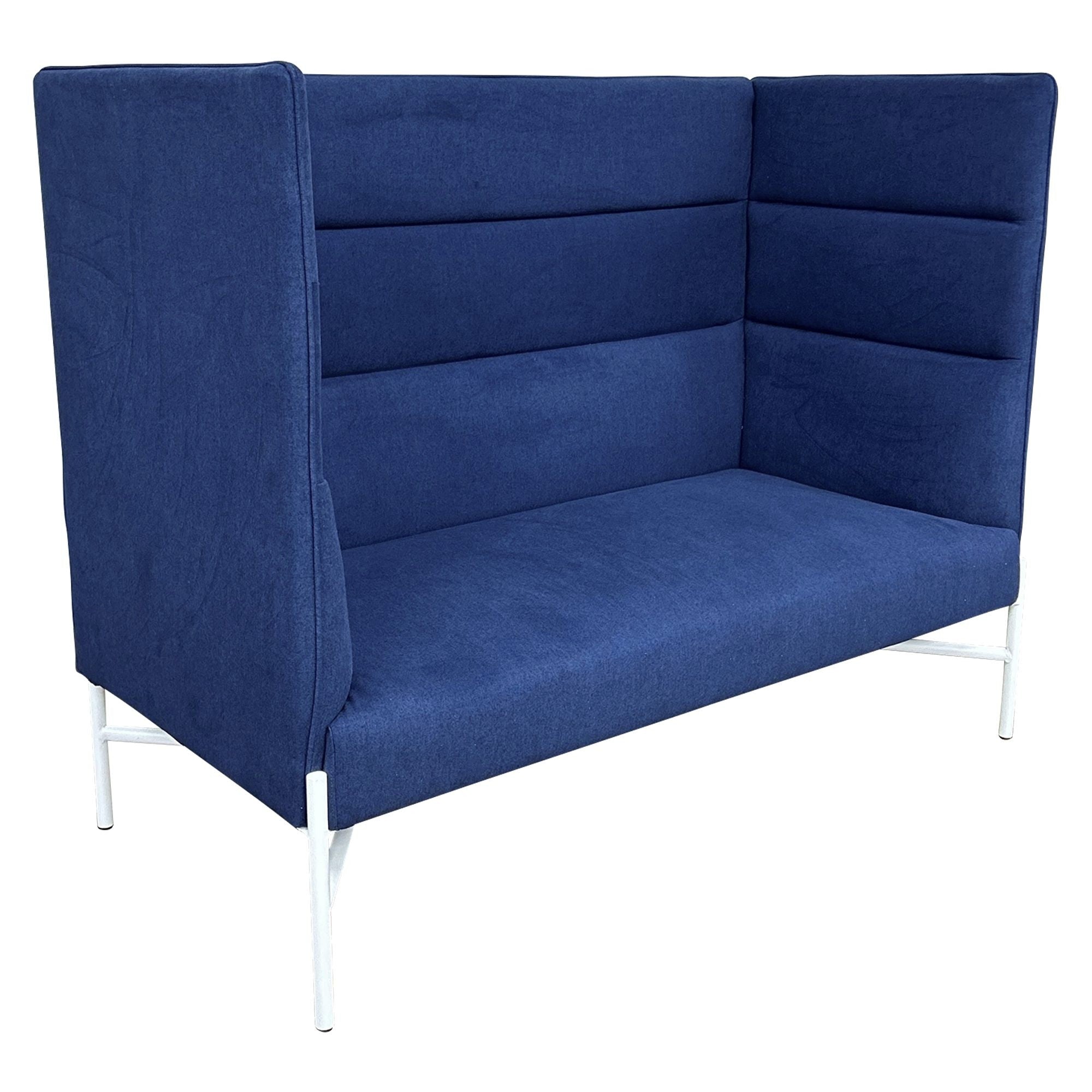 Compel Nico v2 High Back Booth Seating, Blue - New – Rework Office ...